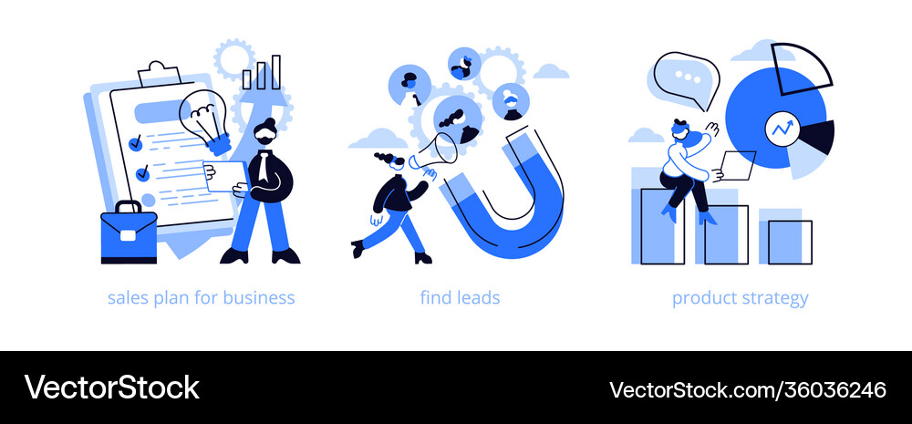 Marketing plan and business strategy abstract Vector Image