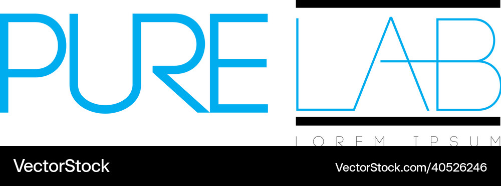 Pure lab concept logo design Royalty Free Vector Image