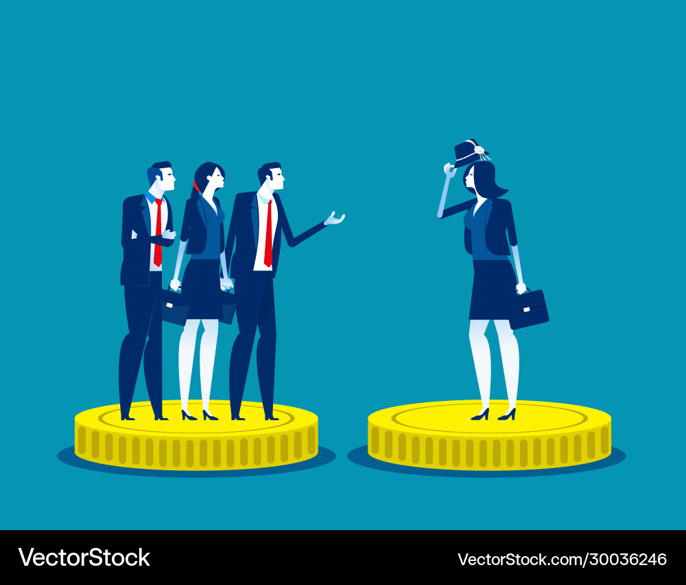 Rich and poor injustice concept business Vector Image