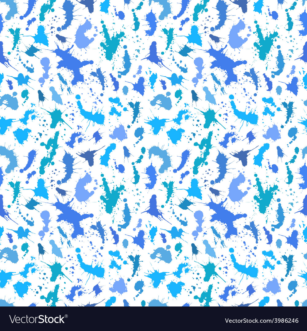 Seamless pattern with ink splashes Royalty Free Vector Image