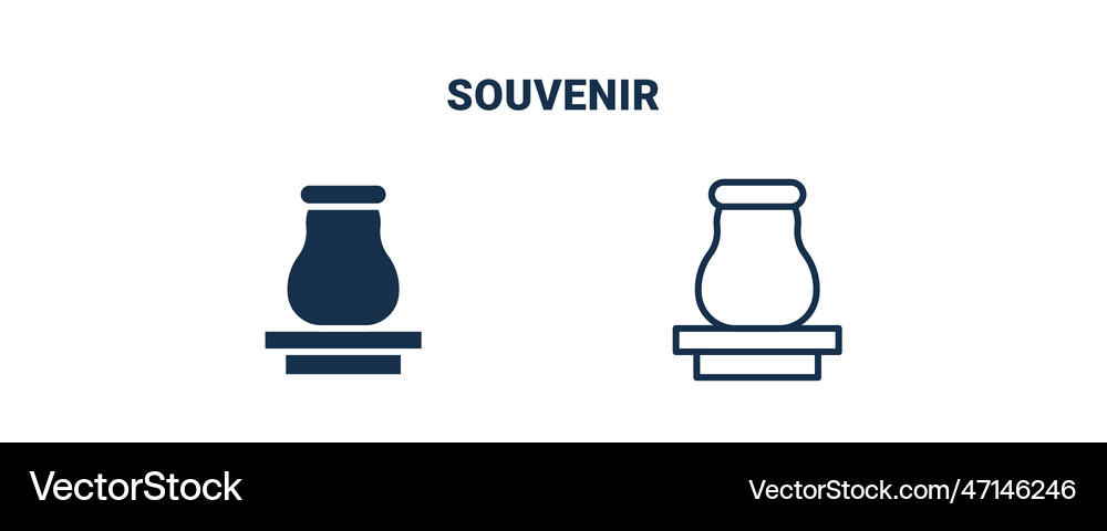 Souvenir icon outline and filled icon Royalty Free Vector