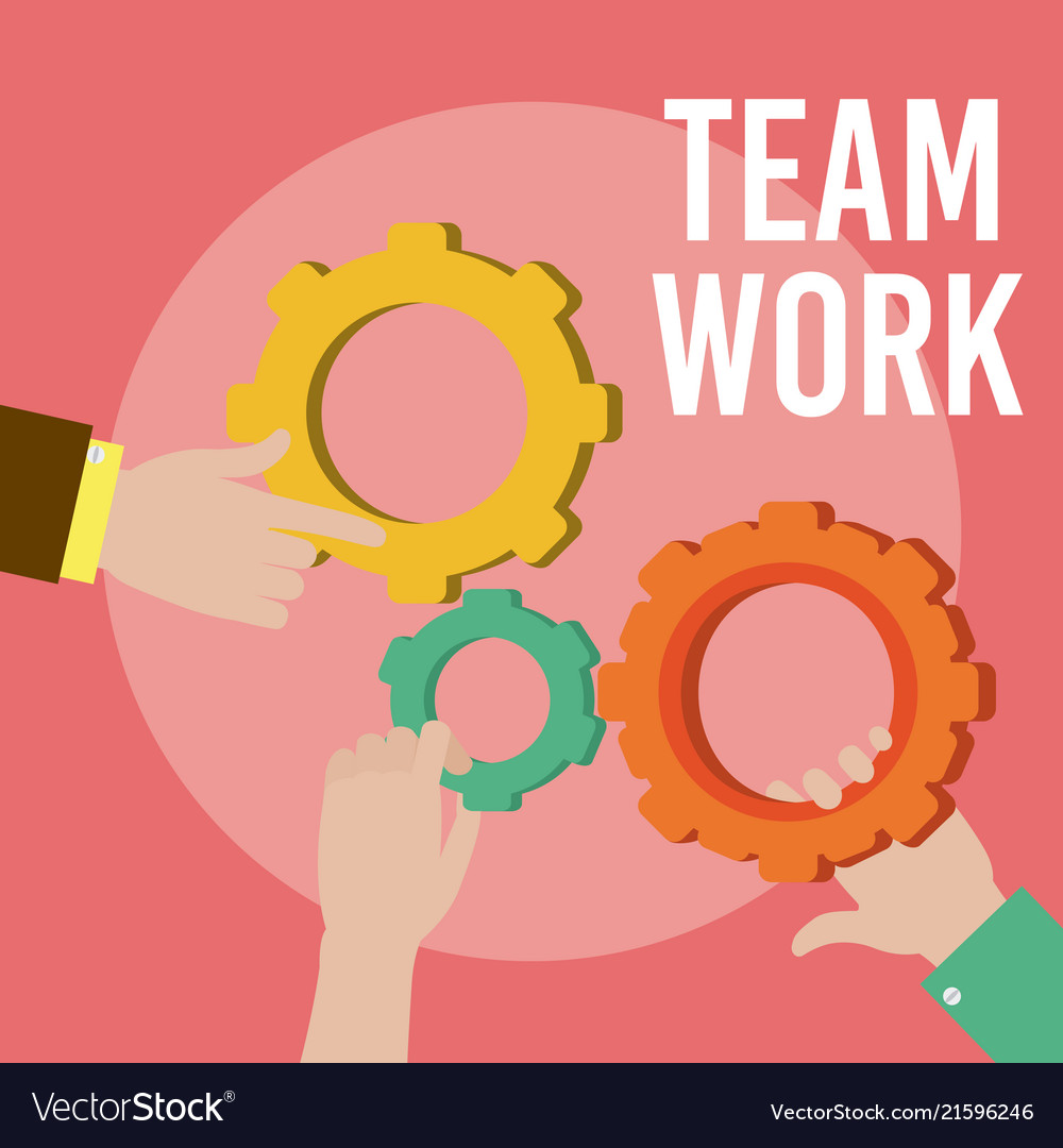 Teamwork and support Royalty Free Vector Image