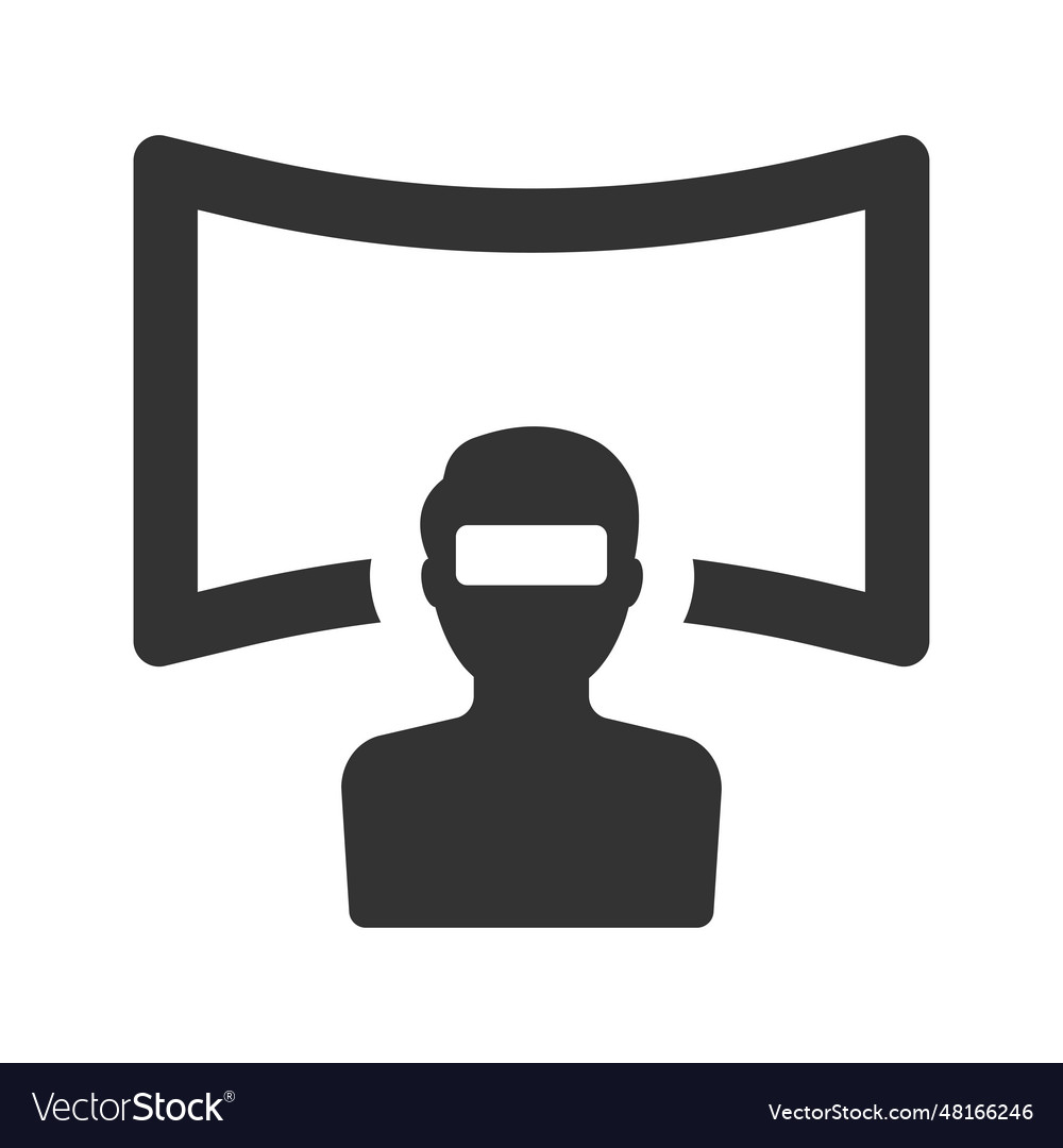 Virtual screen icon Royalty Free Vector Image - VectorStock