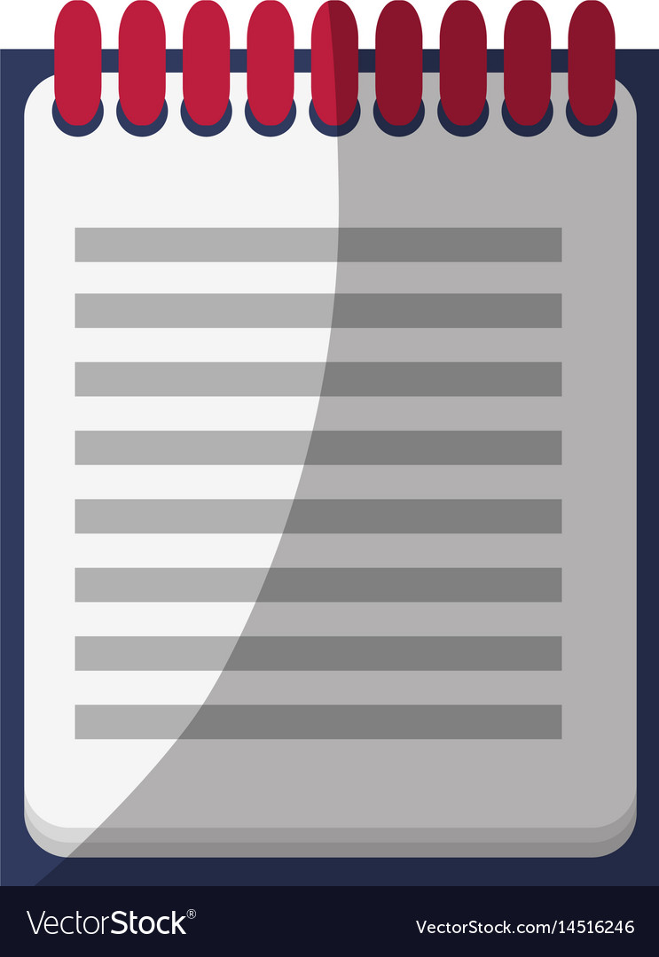 Wired notebook icon image Royalty Free Vector Image