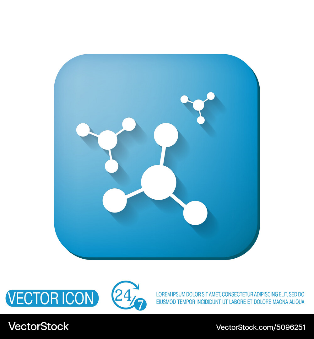 Atom molecule symbol icon of physics or chemistry Vector Image