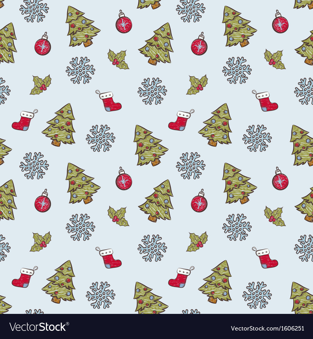 Christmas seamless pattern Royalty Free Vector Image