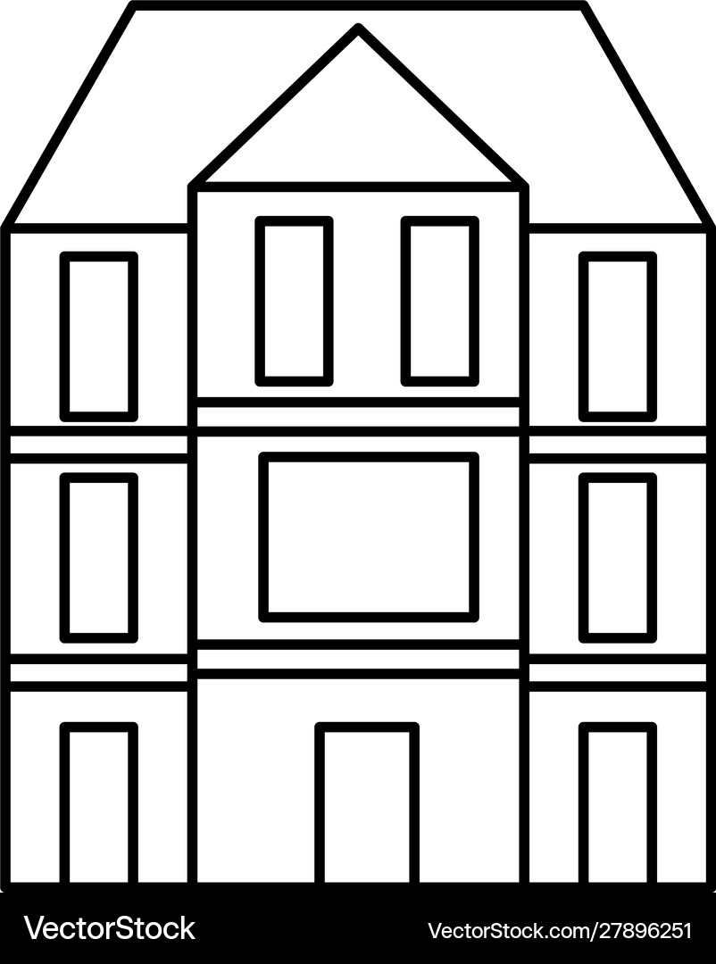 London manson style isolated icon Royalty Free Vector Image