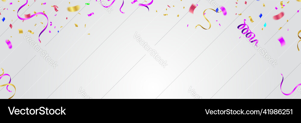 New birthday celebration with colorful Royalty Free Vector