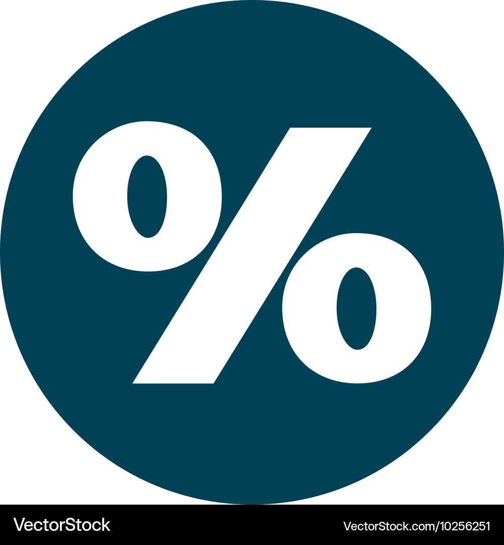 Percent symbol isolated icon Royalty Free Vector Image