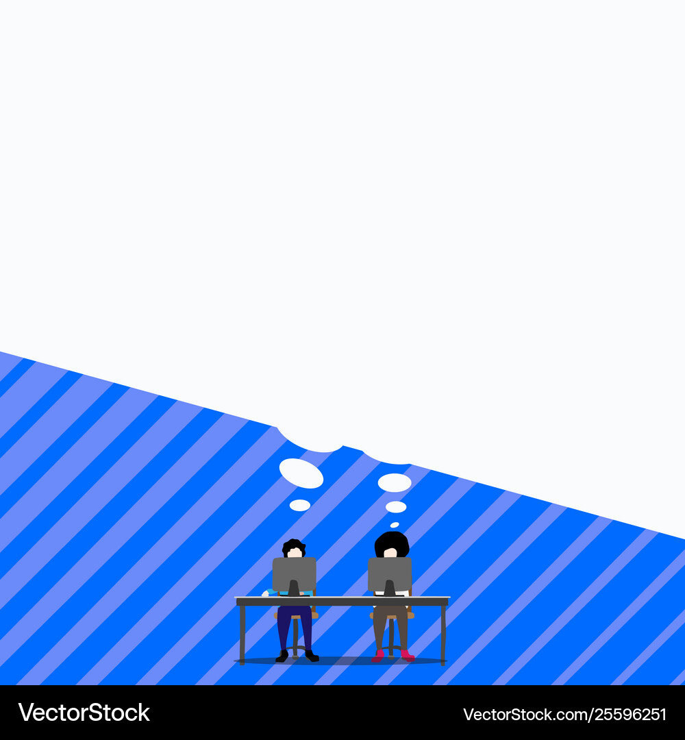 Photo two men talking have wide conversation Vector Image