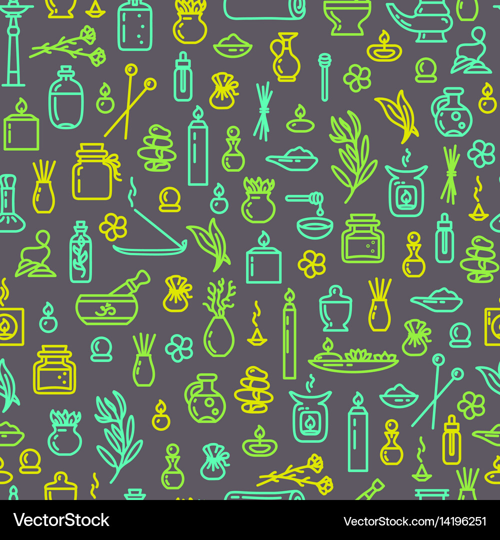 Seamless pattern - ayurvedic supplies Royalty Free Vector
