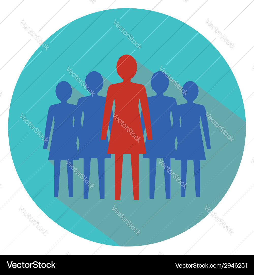Women leadership concept team Royalty Free Vector Image