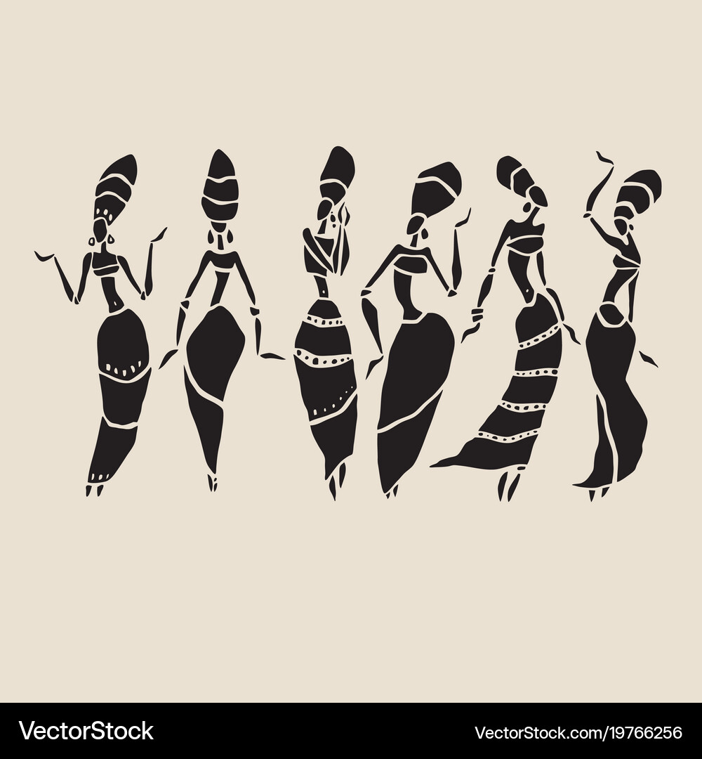 African beautiful women Royalty Free Vector Image