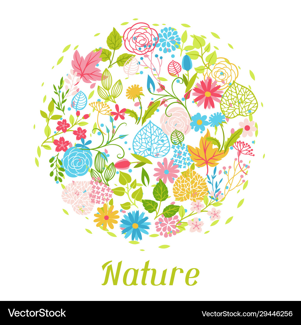 Background with spring flowers Royalty Free Vector Image