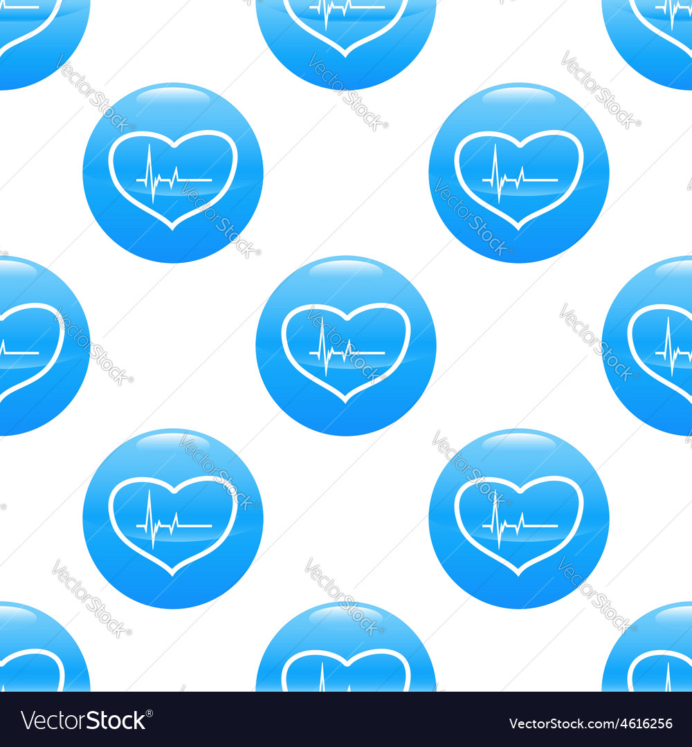 Beating heart sign pattern Royalty Free Vector Image