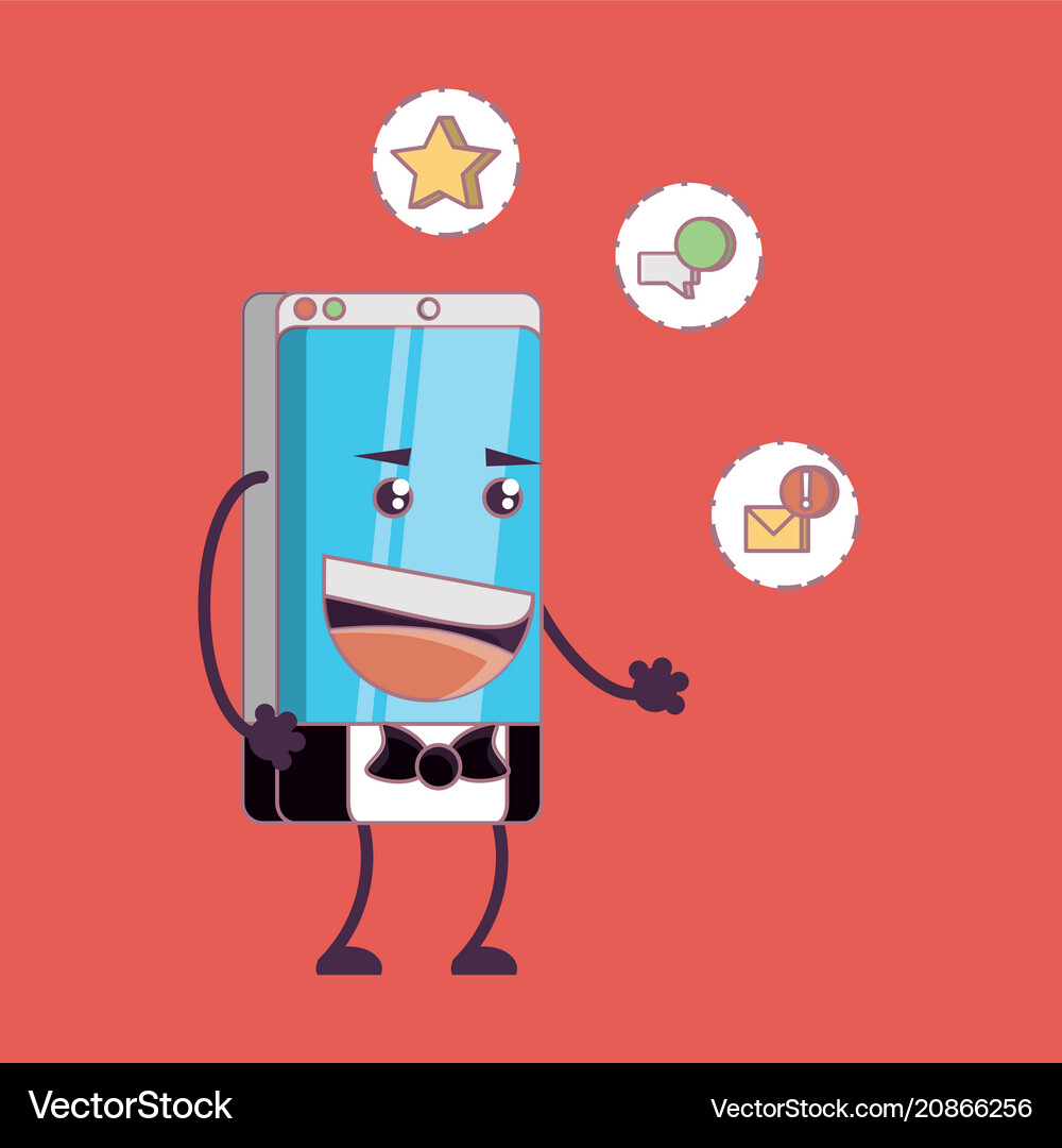 Cartoon smartphones design Royalty Free Vector Image