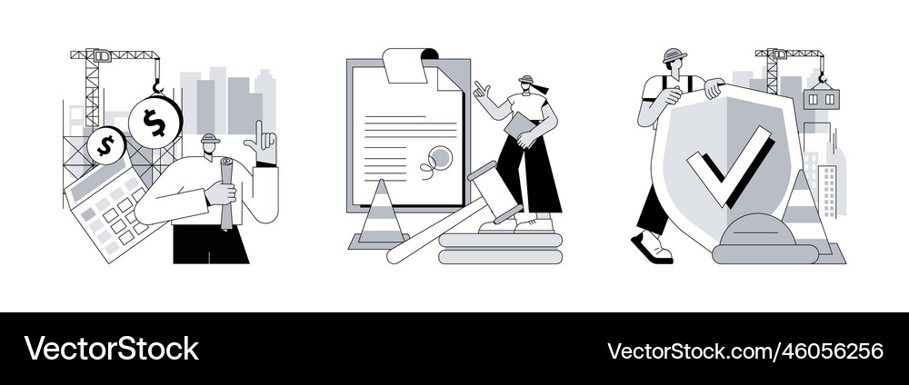 Construction business abstract concept Royalty Free Vector