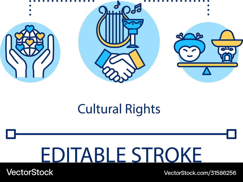 Cultural rights concept icon Royalty Free Vector Image