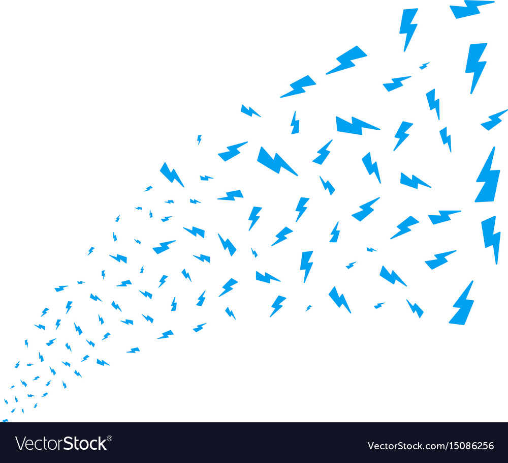 Electric strike source stream Royalty Free Vector Image