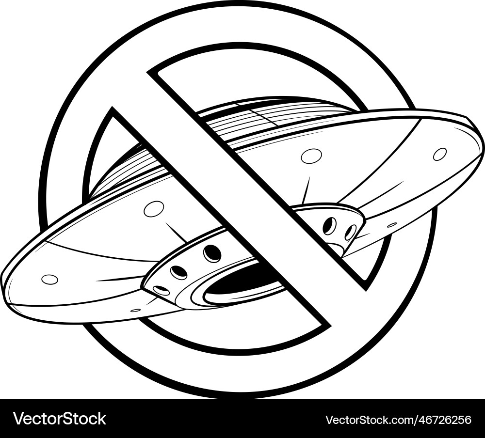 Engraved style of ufo Royalty Free Vector Image