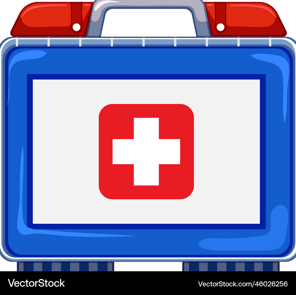 Health first aid kit cartoon Royalty Free Vector Image