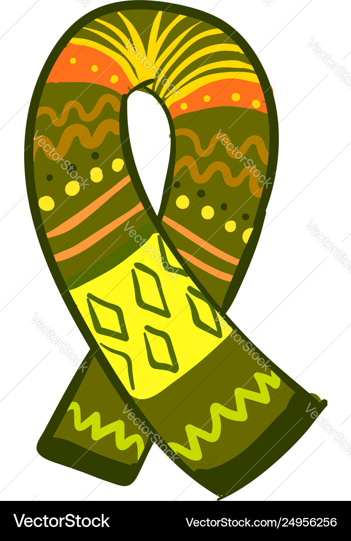 Multi-colored cartoon scarf or color Royalty Free Vector