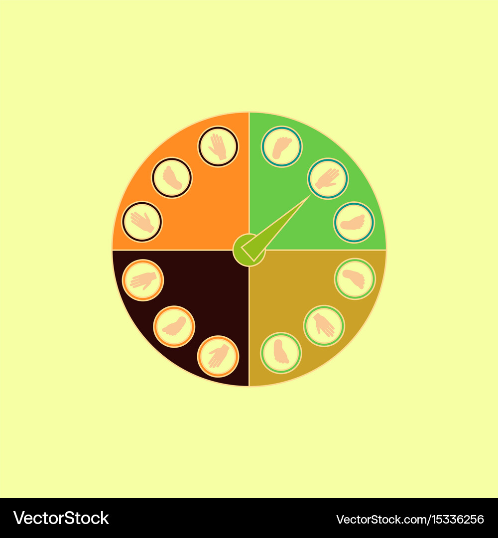 Twister classic party game Royalty Free Vector Image