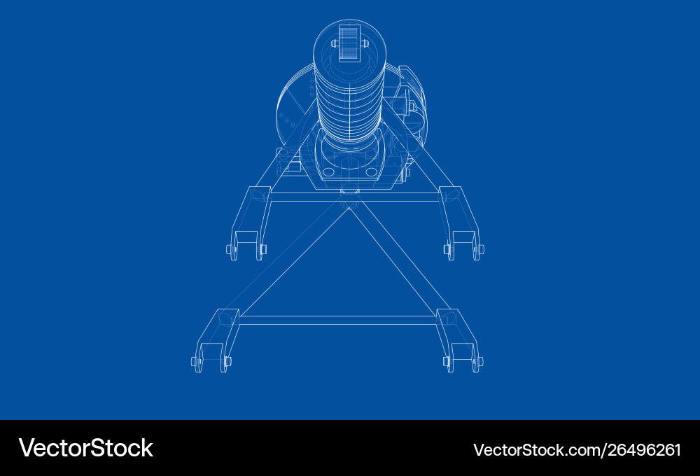 Car suspension with shock absorber Royalty Free Vector Image