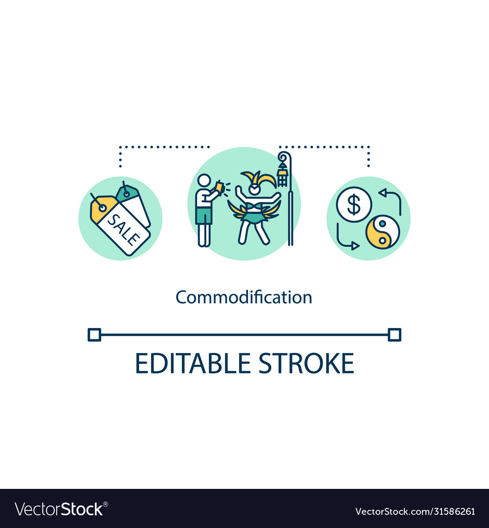 Commodification concept icon Royalty Free Vector Image