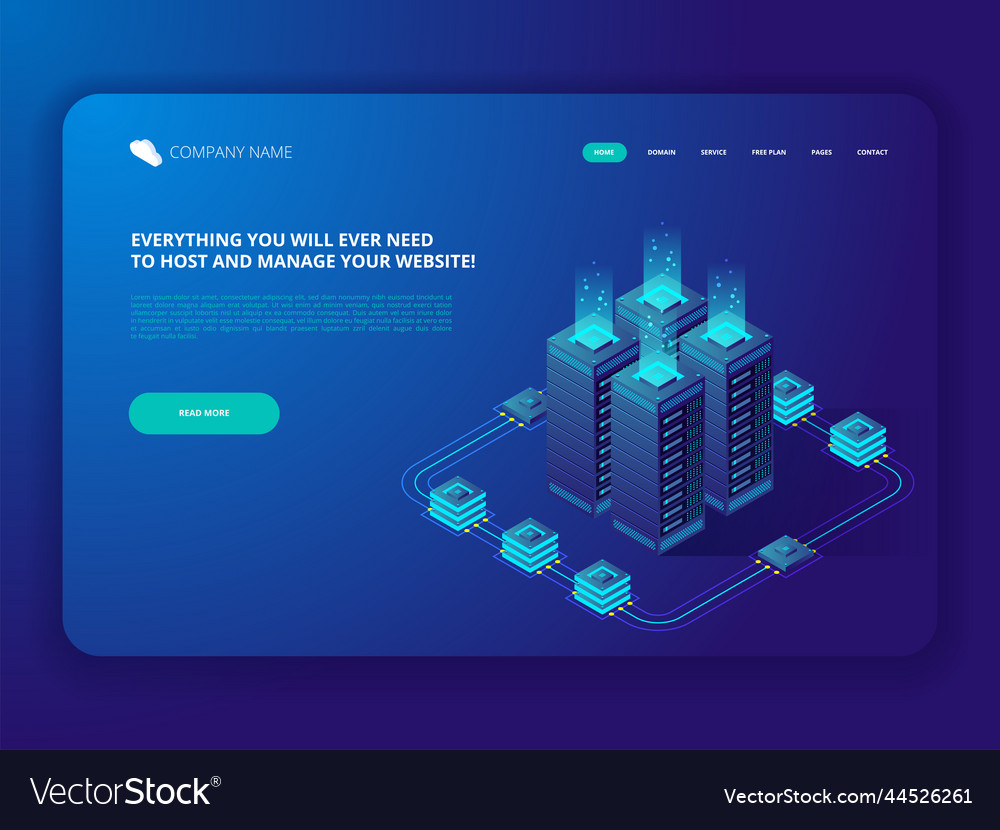 Data center cloud computer connection hosting Vector Image Data center cloud computer connection hosting Vector Image