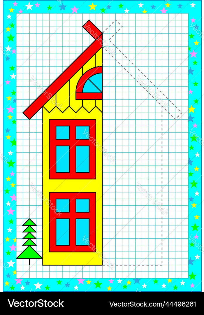 Educational page for children on a square paper Vector Image