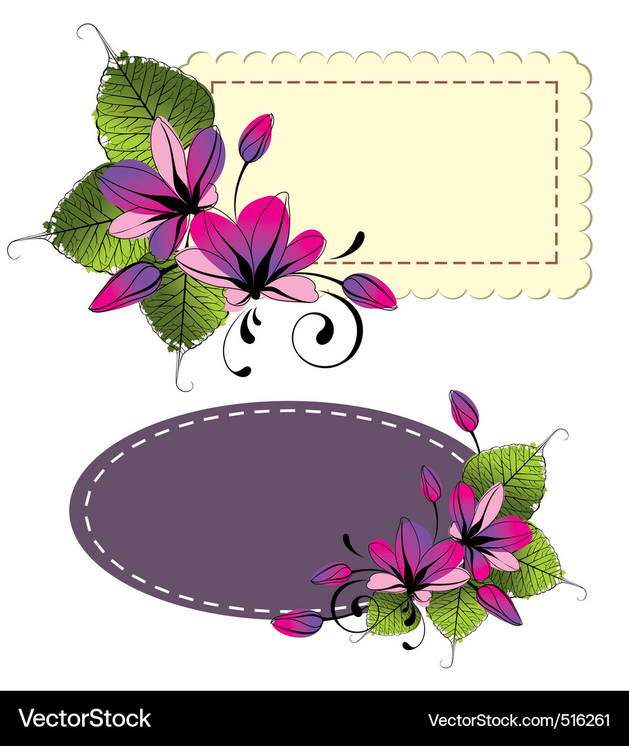 Flora design elements Royalty Free Vector Image