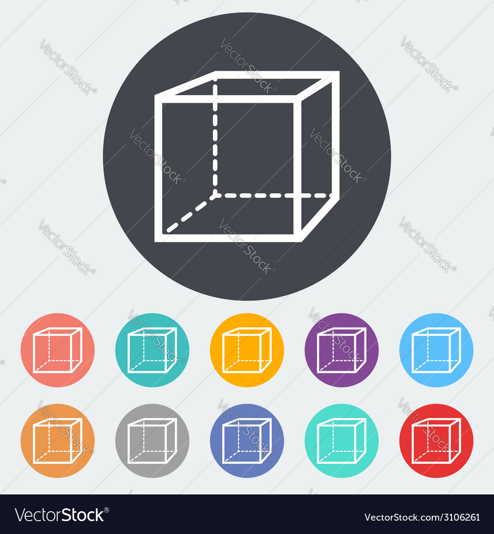 Geometric cube Royalty Free Vector Image - VectorStock