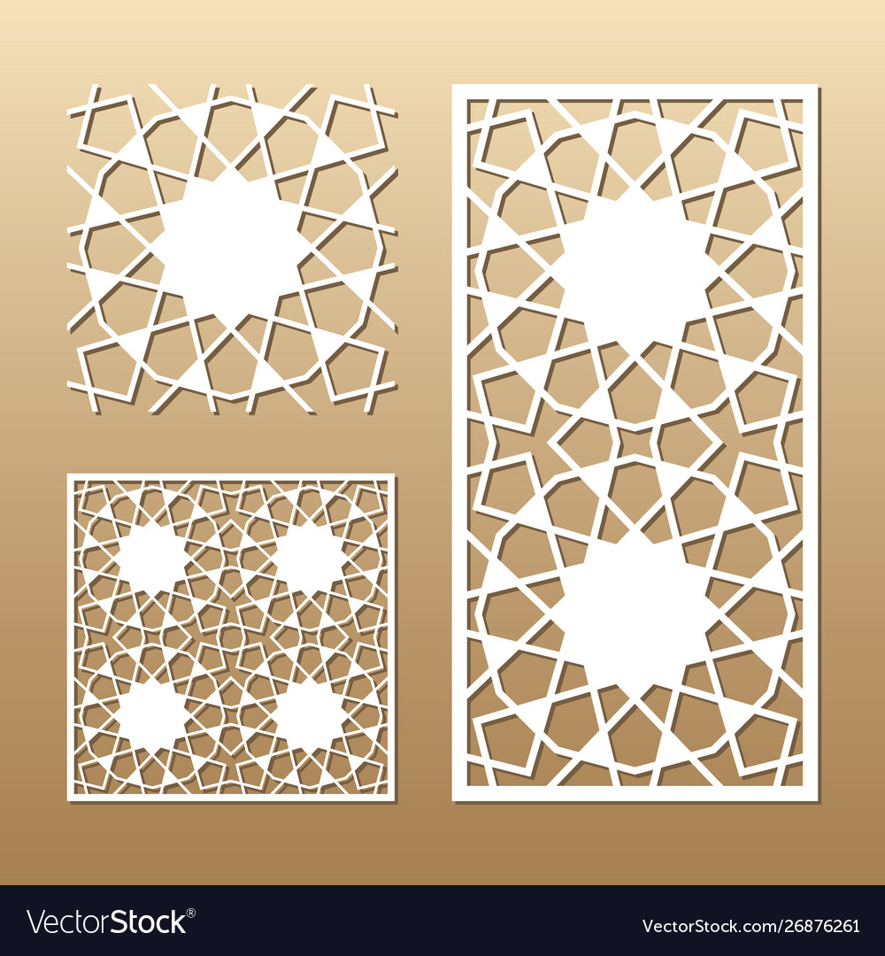 Laser cut panel Royalty Free Vector Image - VectorStock