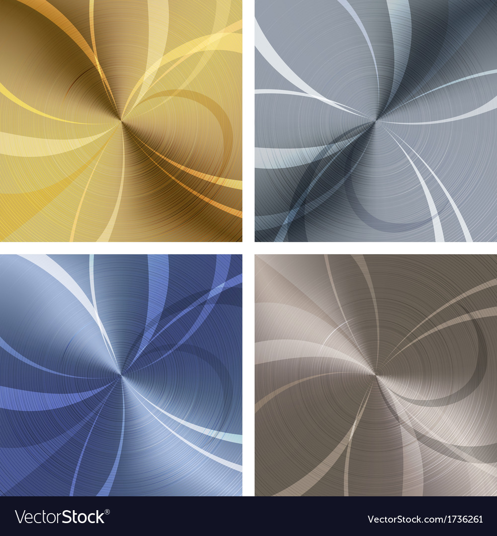Metallic texture set Royalty Free Vector Image