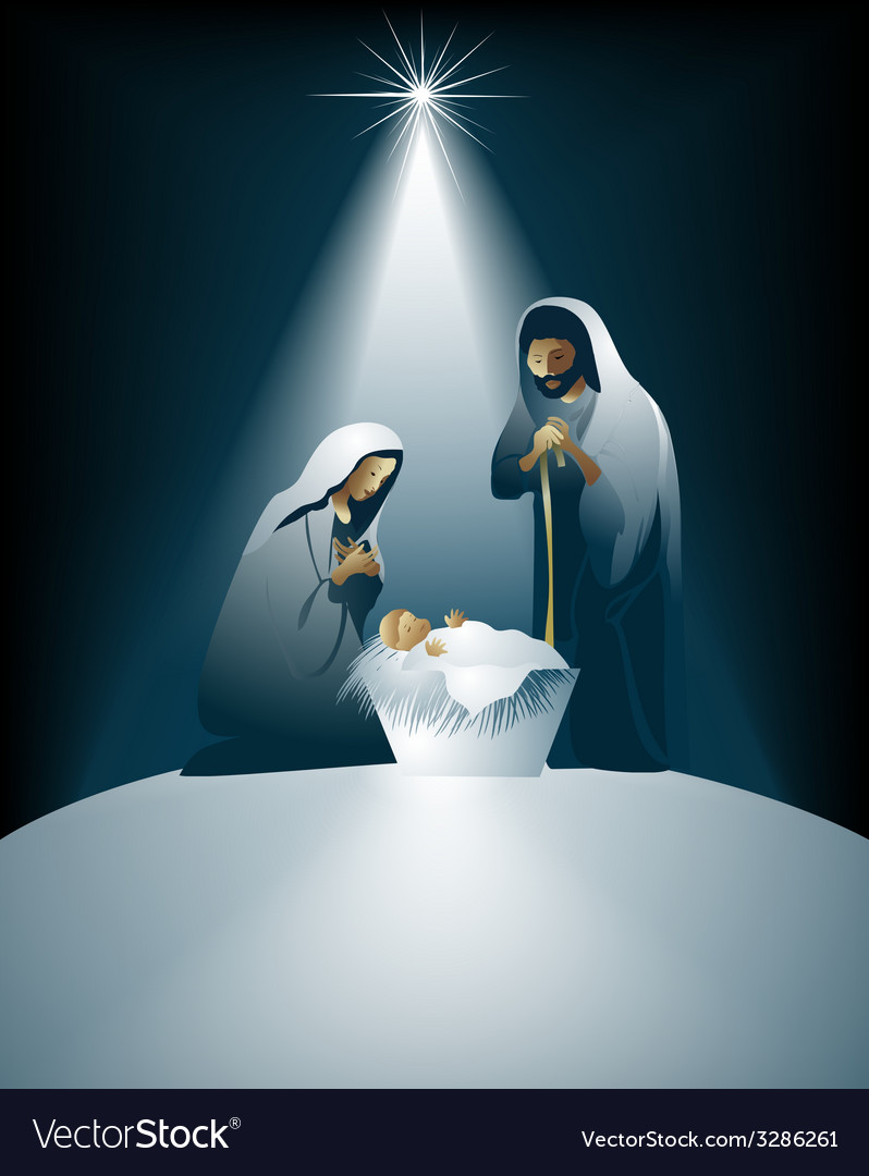 Nativity scene Royalty Free Vector Image - VectorStock