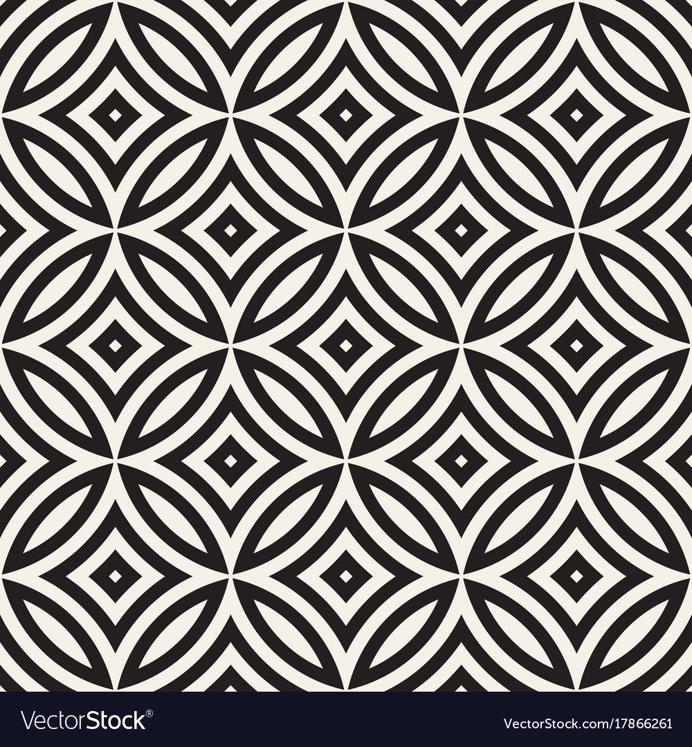 Seamless geometric rounded lines pattern Vector Image