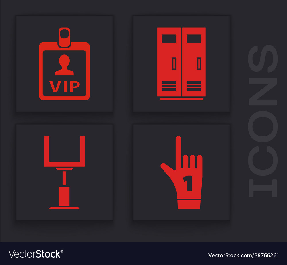 Set number 1 one fan hand glove with finger Vector Image Set number 1 one fan hand glove with finger Vector Image