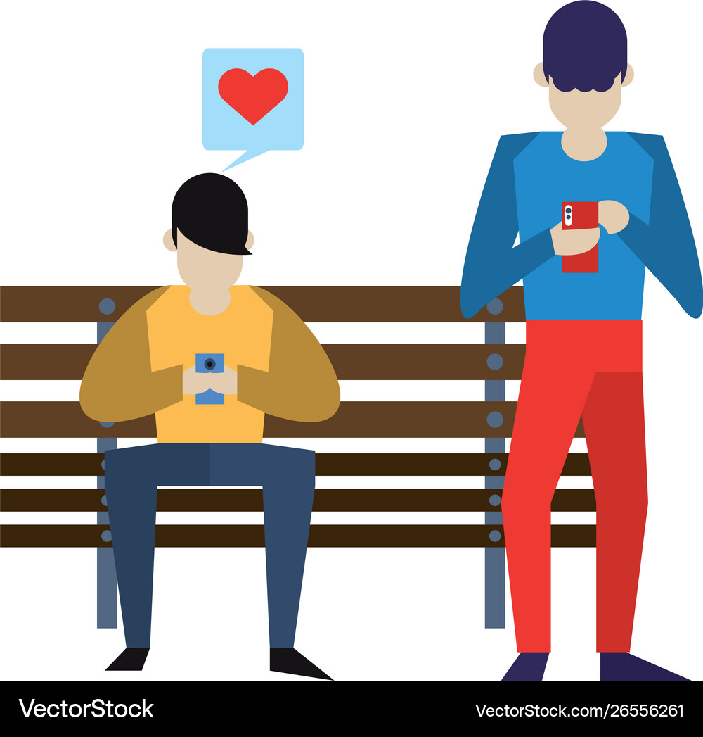 Social media network chatting cartoon Royalty Free Vector