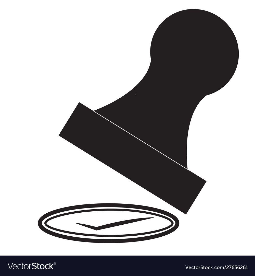 Stamp icon on white background flat style Vector Image