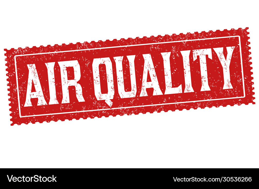 Air quality sign or stamp Royalty Free Vector Image