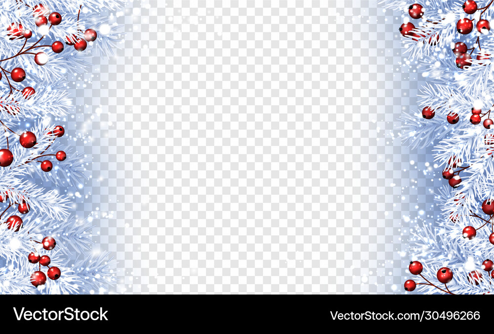 Christmas and new year transparent background Vector Image