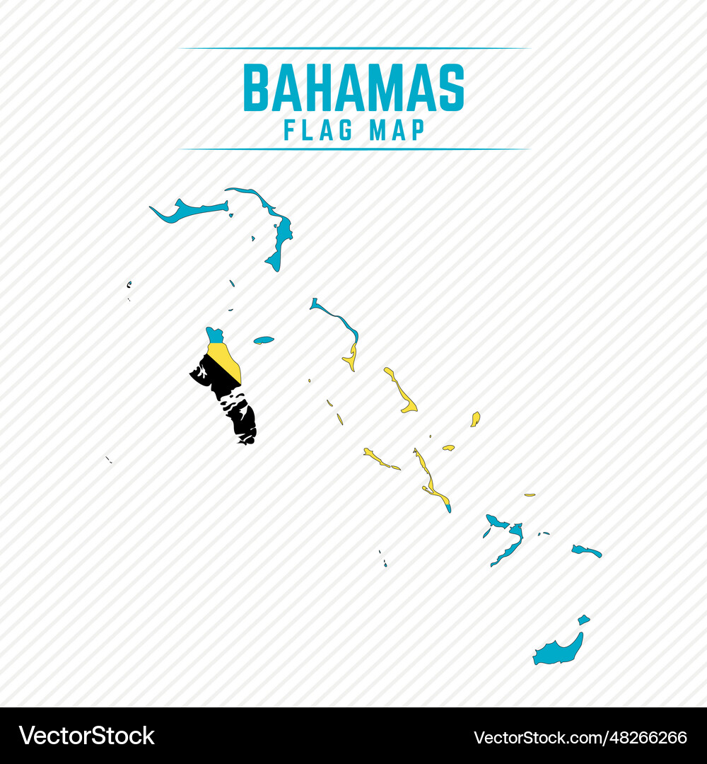 Flag map of bahamas Royalty Free Vector Image - VectorStock