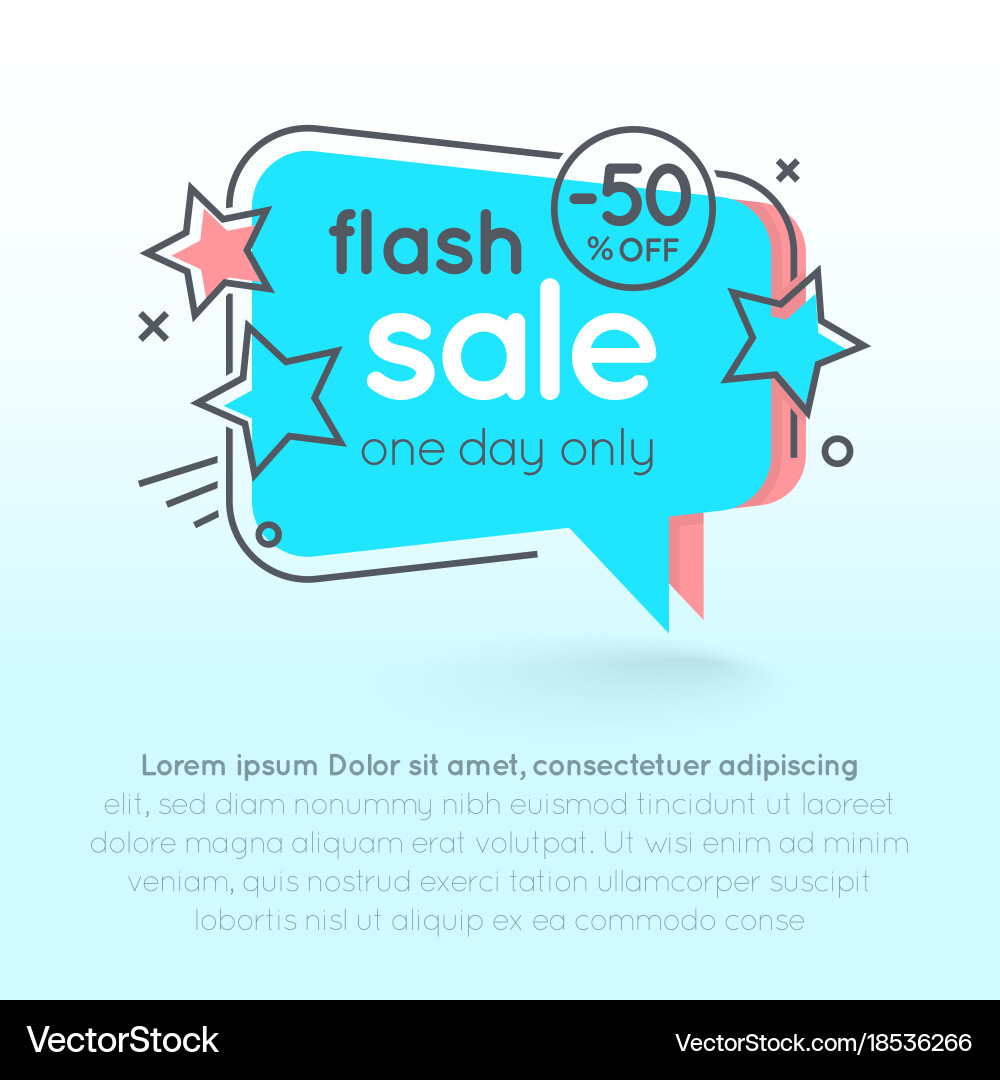Flat linear promotion sticker price tag Royalty Free Vector