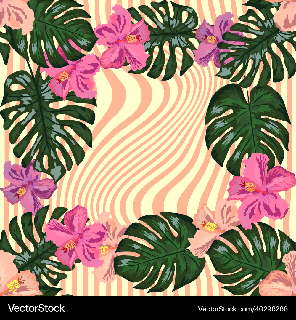 Floral exotic tropical seamless pattern tropic Vector Image