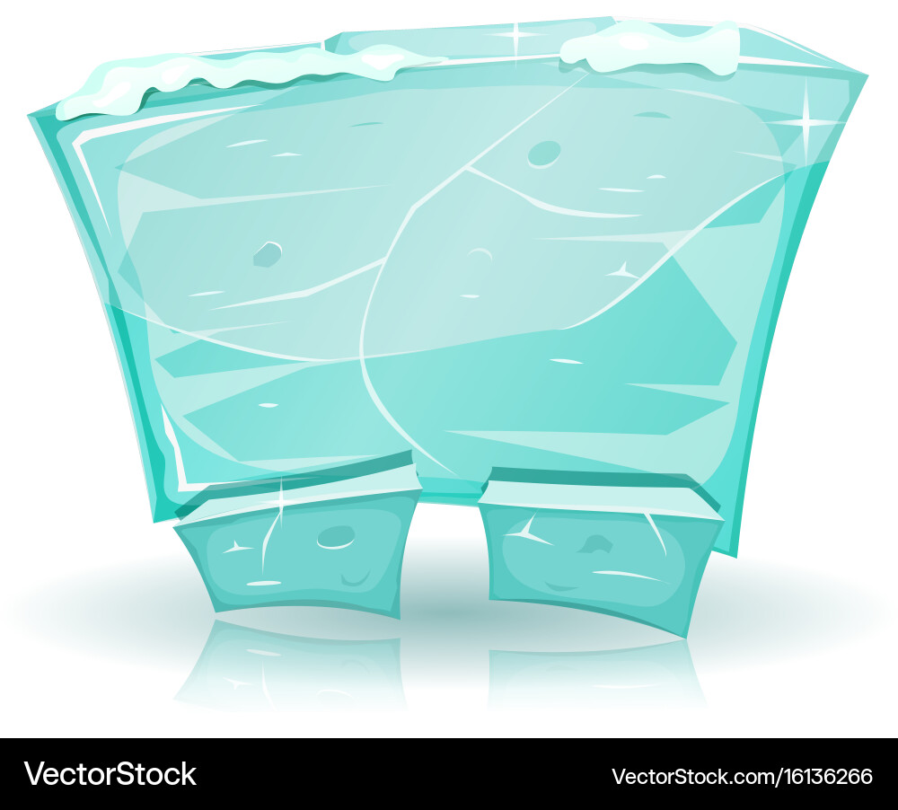 Funny ice sign for ui game Royalty Free Vector Image
