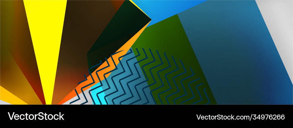 Low poly 3d geometric shapes minimal abstract Vector Image
