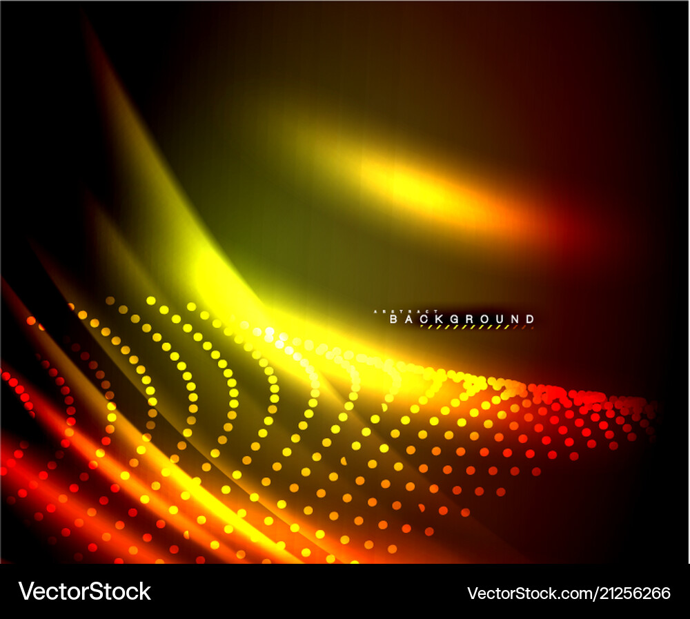 Neon glowing techno lines hi-tech futuristic Vector Image