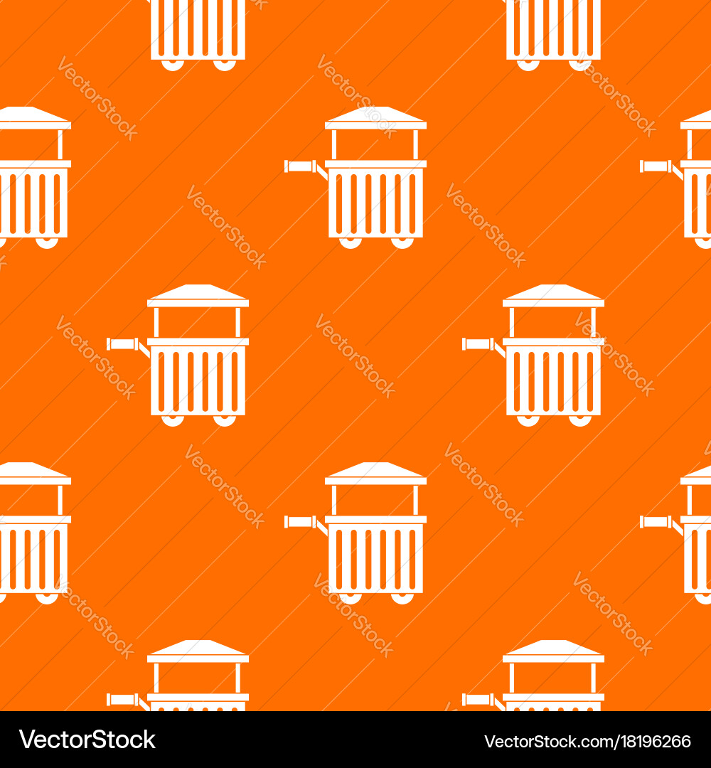 Street food cart pattern seamless Royalty Free Vector Image