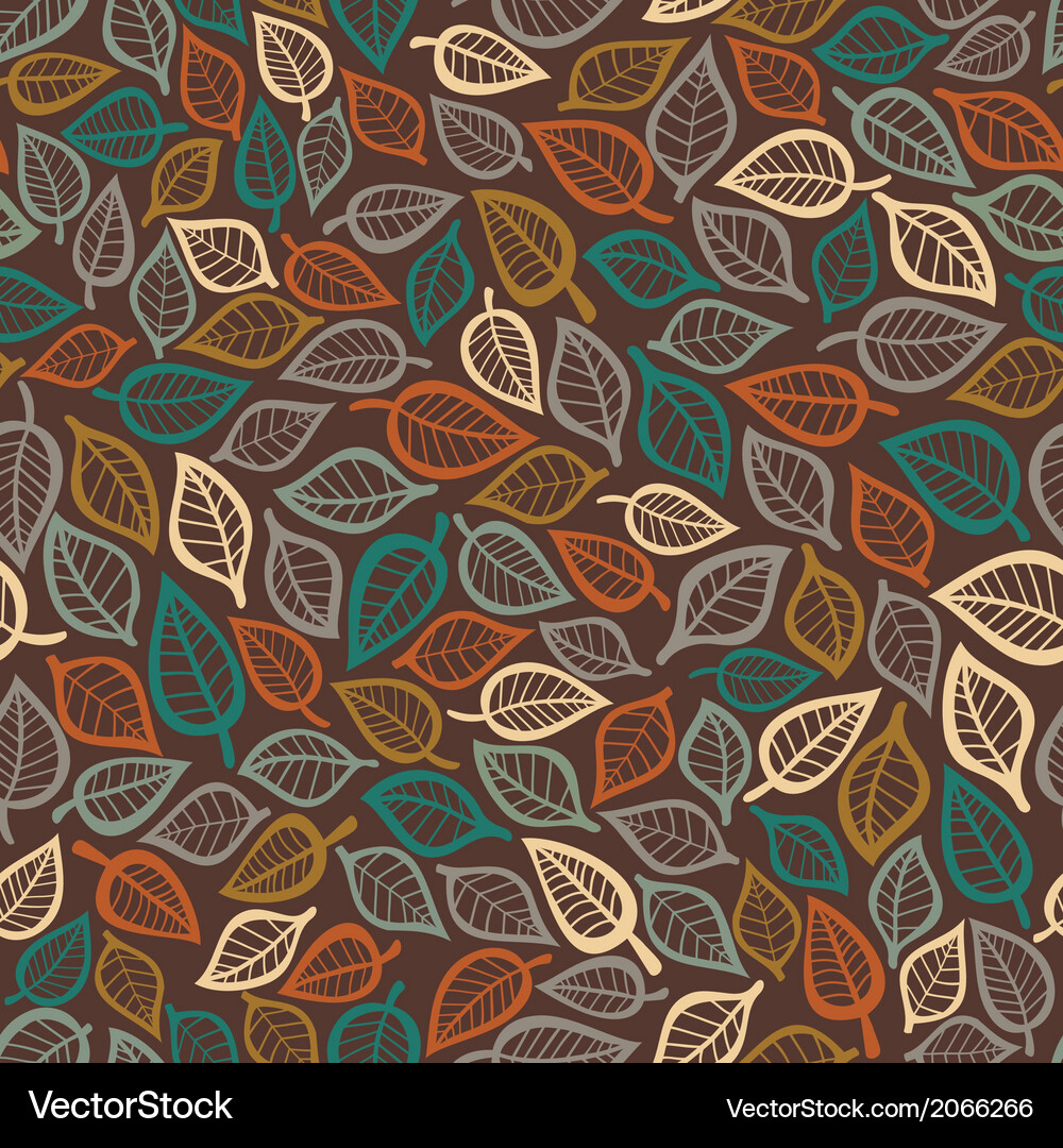 Summer seamless leaf pattern Royalty Free Vector Image